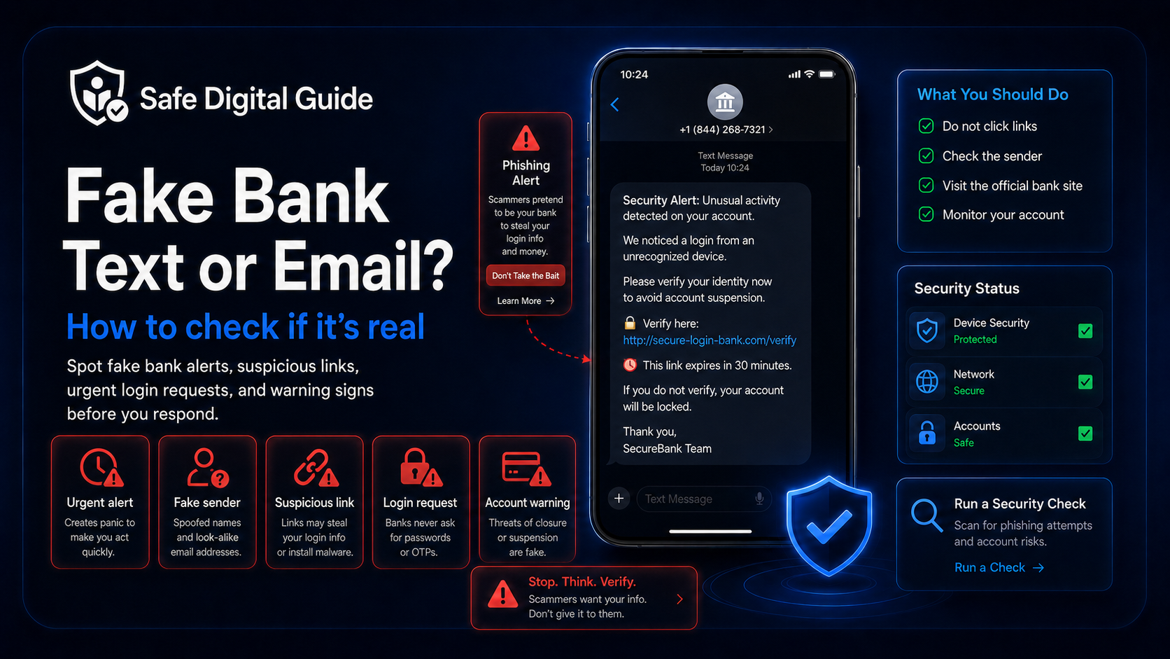 Fake Bank Text or Email? How to Check If It’s Real